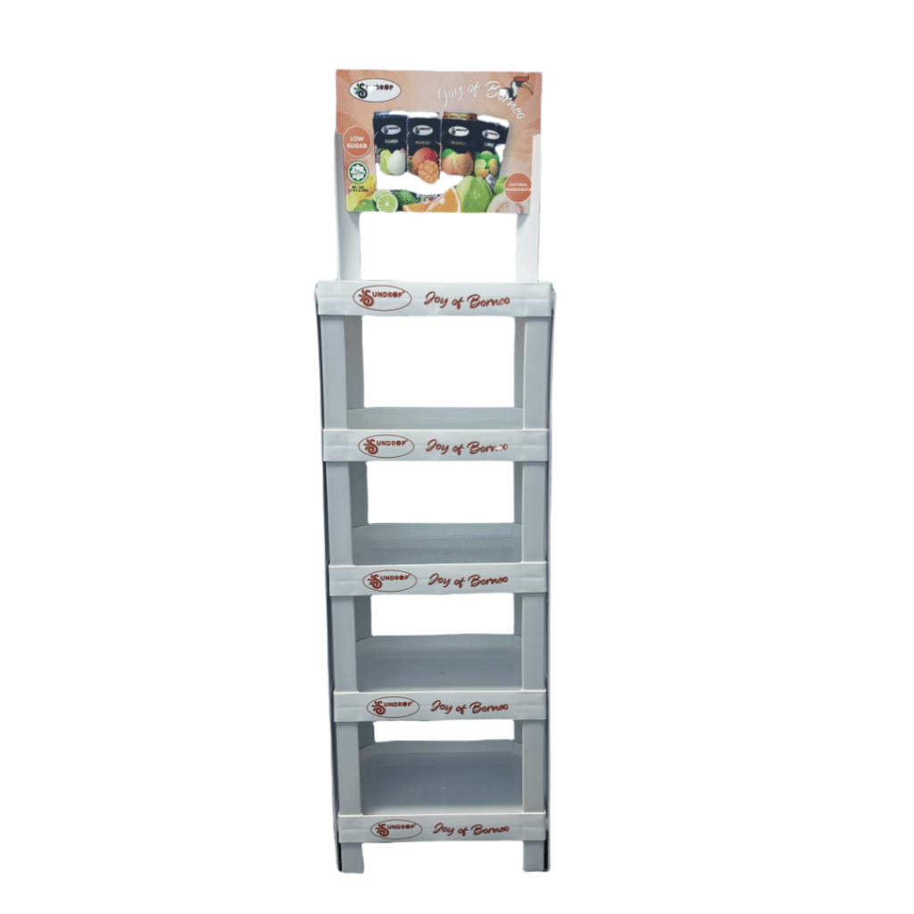5-Tier Plastic Beverage Display for Store Promotions - Multi-Size ...
